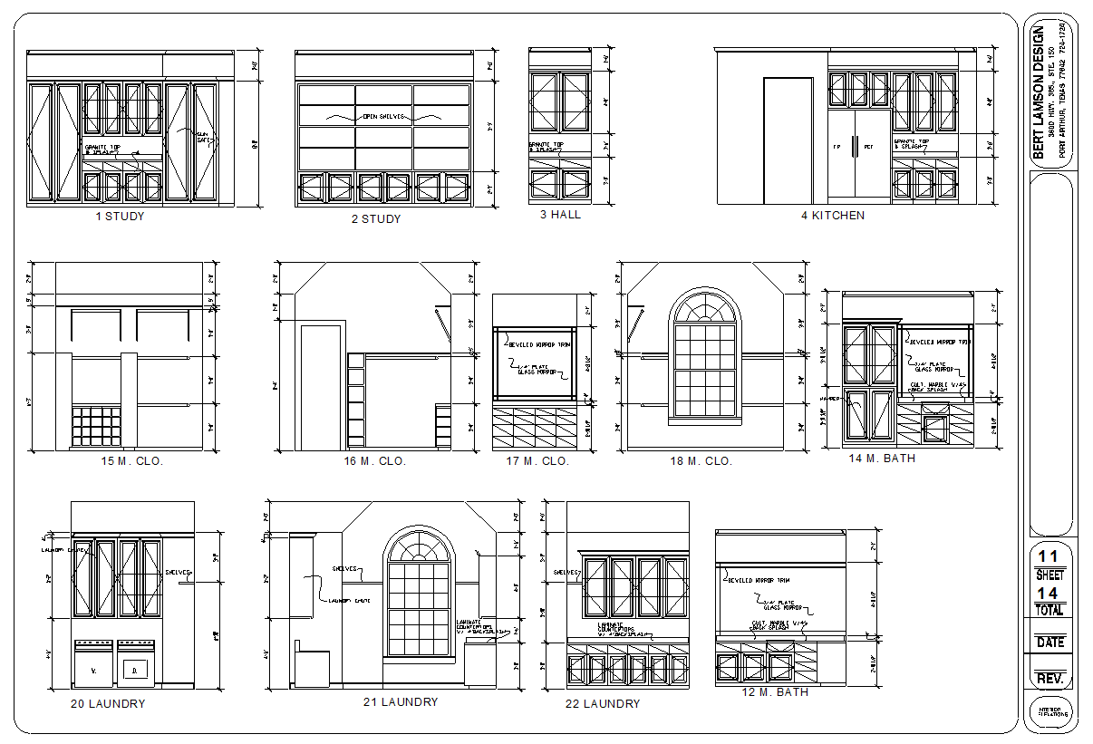 Bert Lamson Design – Interior Elevations